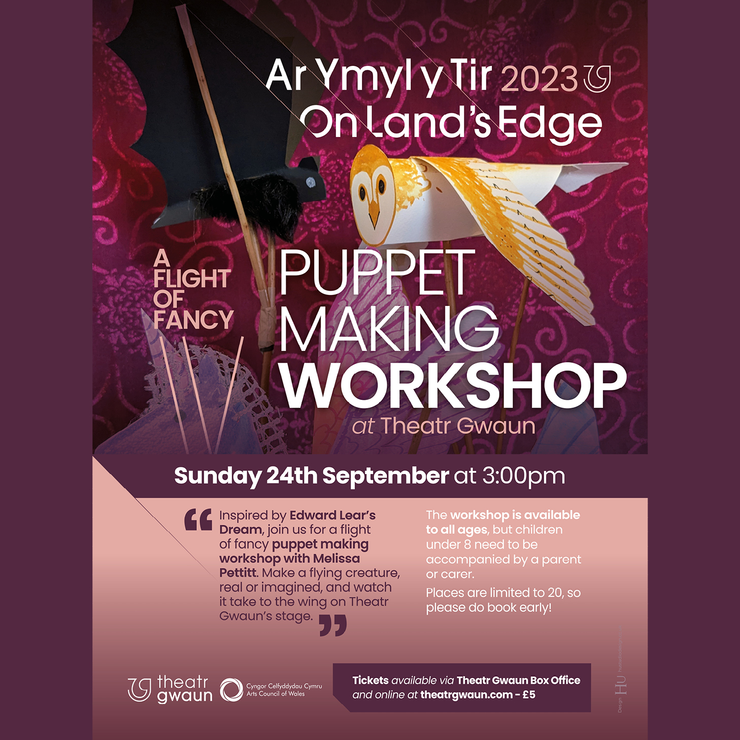 A Flight of Fancy – Puppet Making Workshop – Theatr Gwaun