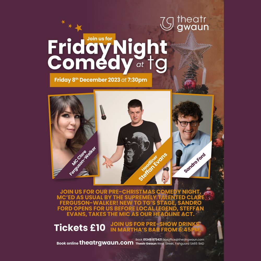 Friday Night Comedy at TG – Theatr Gwaun