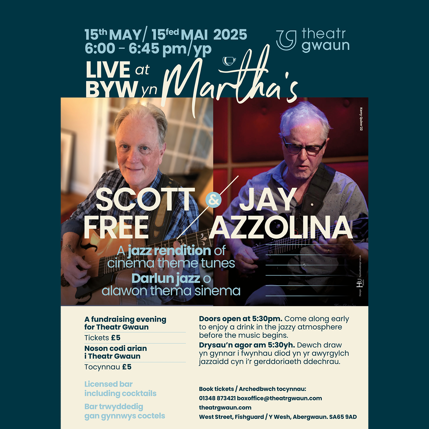 LIVE AT MARTHA’S SCOTT FREE & JAY AZZOLINA – Theatr Gwaun
